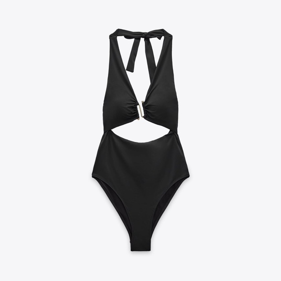 Zara | Swim | Zara Limited Edition Designer Halter Swimsuit | Poshmark